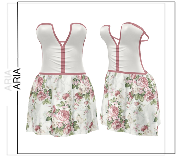 Second Life Marketplace Vintage White Open Back Dress